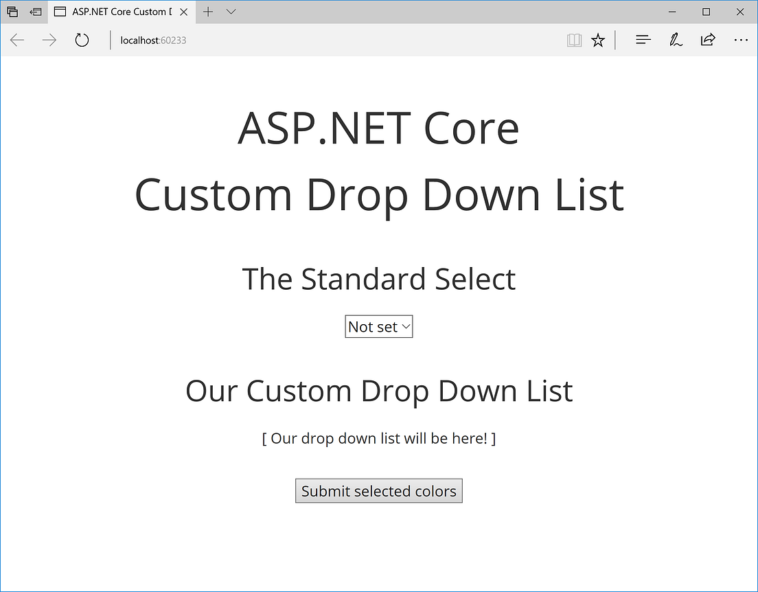 ASP.NET Core Custom Drop Down List | by Dmitry Sikorsky | Medium