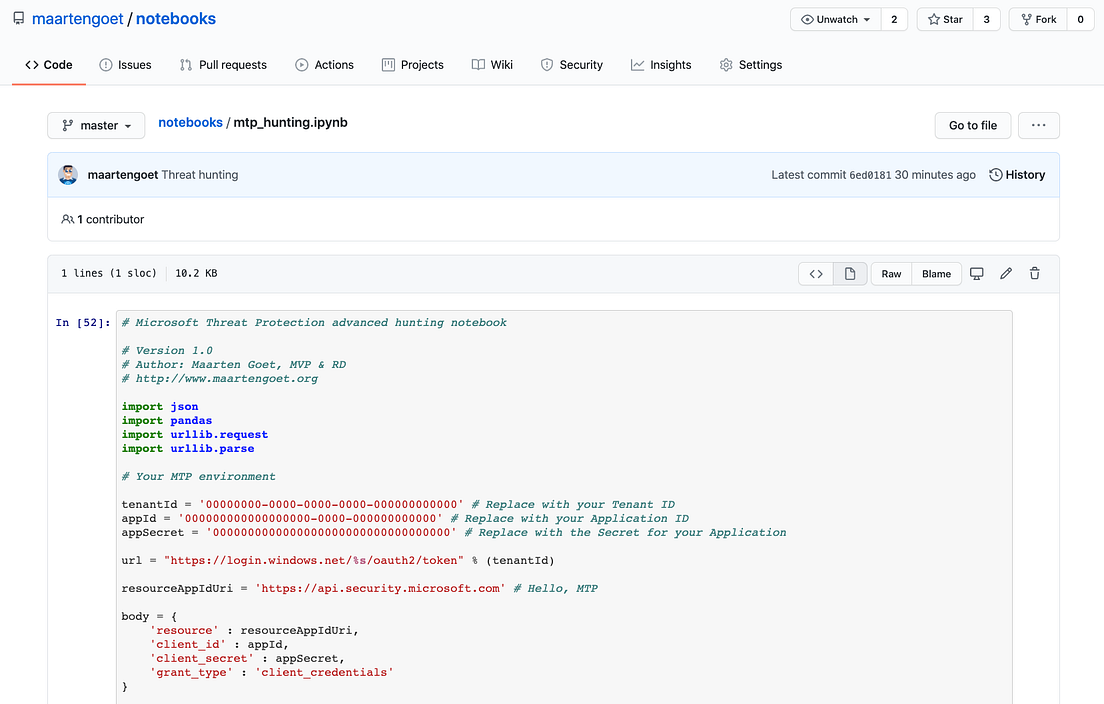 Microsoft Threat Protection ‘Jupyter notebook’ #AdvancedHunting sample ...