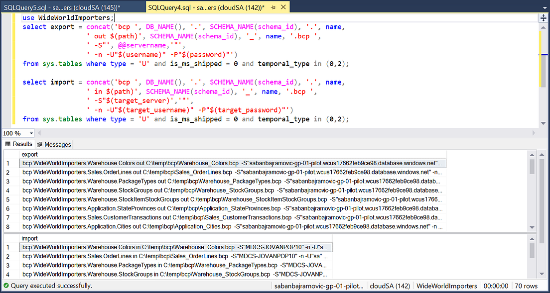 Migrate From Azure Sql Database Using Bcp By Jovan Popovic Azure Sqldb Managed Instance Medium