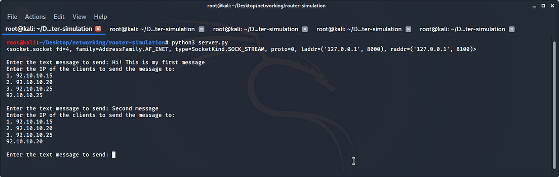 Creating a simple router simulation using Python and sockets | by Nimish Mishra | The Startup ...