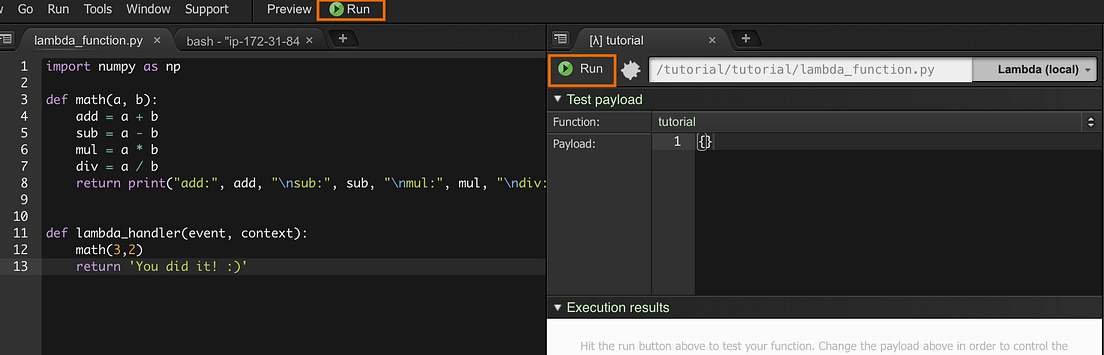 How to Create an AWS Lambda Function in Cloud9 | by Marvin Davila | Analytics Vidhya | Medium