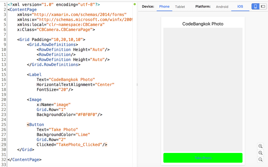 Xamarin Forms — Take Photo with Camera | by CodeBangkok | Medium