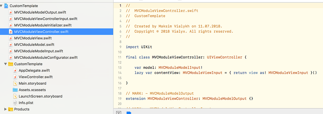 Developer Tools: How to create custom MVC module template for Xcode | by Maxim Vialyx | Medium