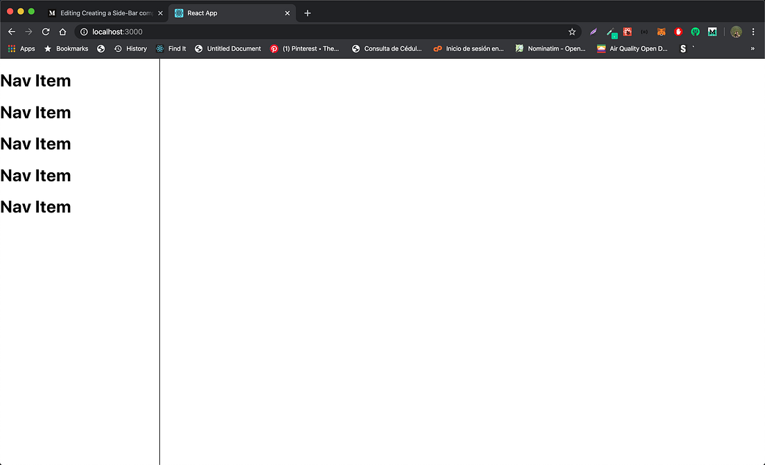 Create a reusable Sidebar component with React | by Francisco Sainz ...