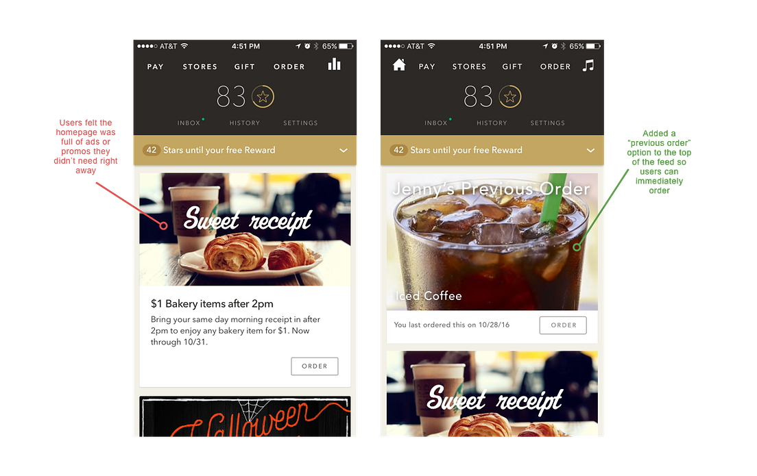 Starbucks iOS App: a Usability Test | by Jenny Ta | UX Collective