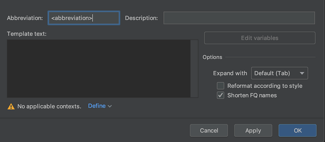 Add custom live templates in Android Studio - ProAndroidDev