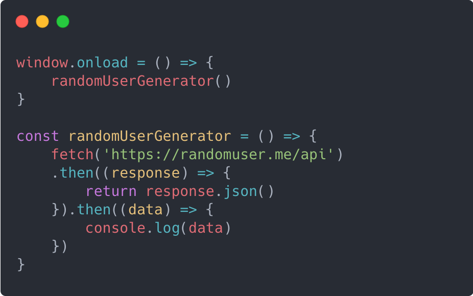 Using The Javascript Fetch Method To Get Data From An