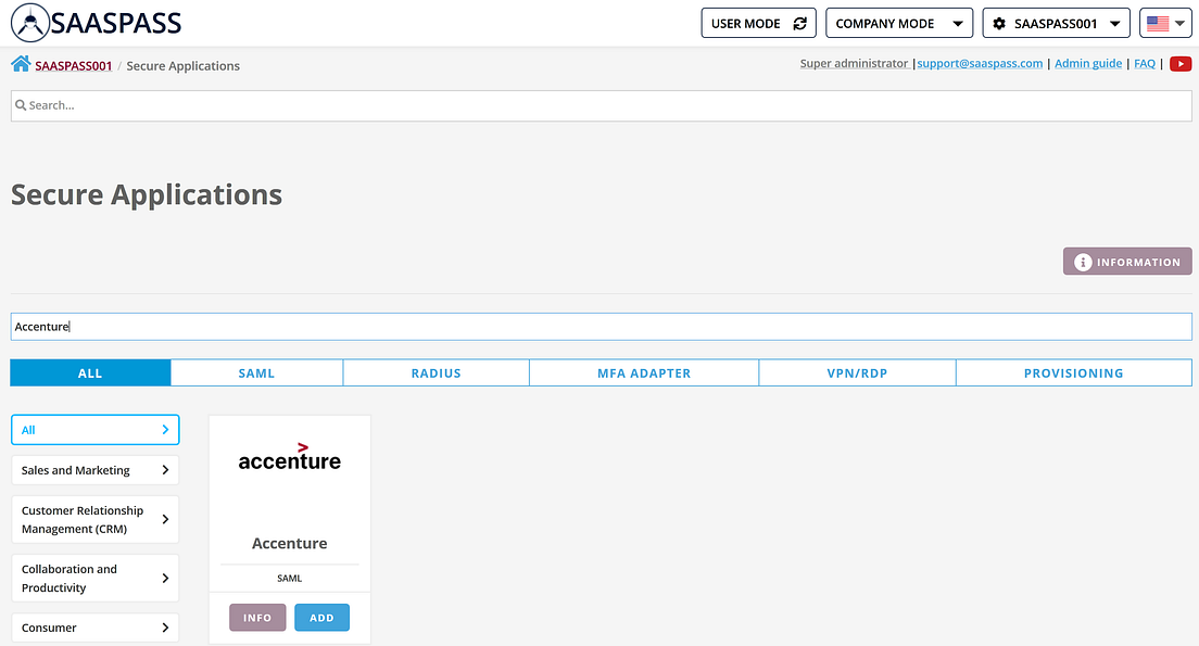 How To Add Passwordless Login To Accenture | by James Smith | saaspass