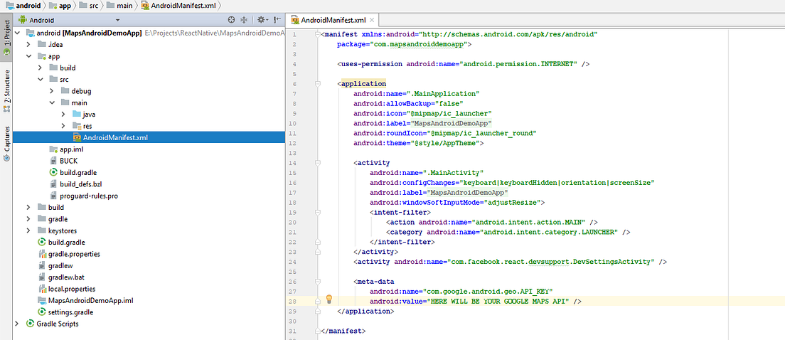 Integrating Google Maps into React Native App on Android | by Shamil | Medium
