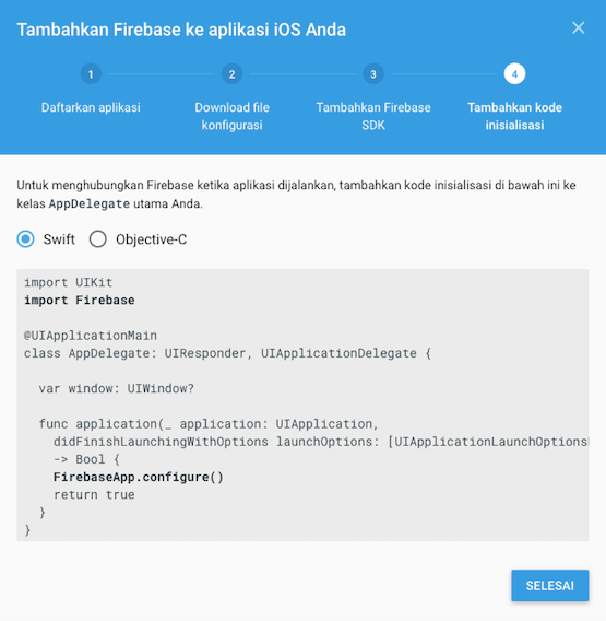 Integrasi Firebase dengan iOS Swift melalui Cocoapods dependency | by ... Integrasi Firebase dengan iOS Swift melalui Cocoapods dependency | by ...
