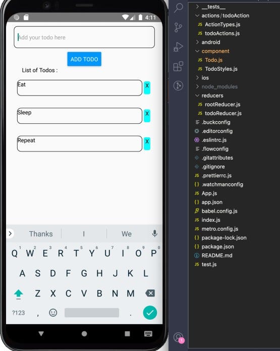 Basic Todo App Using React Native Redux And Hooks By Abhishek Choudhary Medium