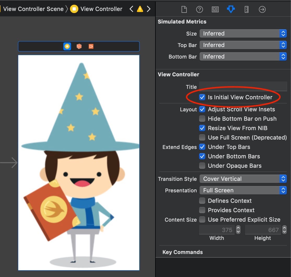storyboard 裡指定第一個畫面 controller 的箭頭不見了 ! | by 彼得潘的 iOS App Neverland | 彼得潘的 Swift iOS App 開發問題解答集 ...
