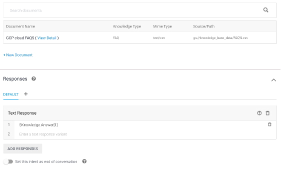 GCP AI CHATBOT DIALOGFLOW | Marionete