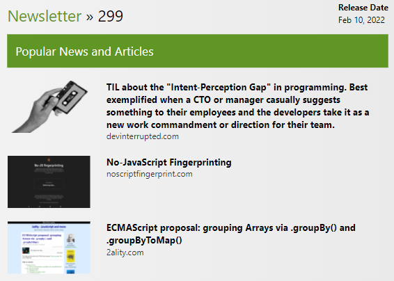 12 Useful JavaScript Newsletters. As any software developer will know ...