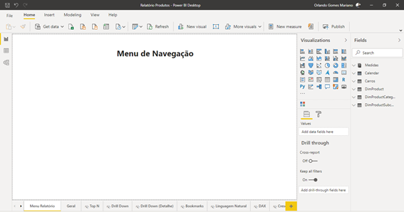 Usando Bookmarks no Power BI — Menu de Navegação | by Orlando Gomes ...