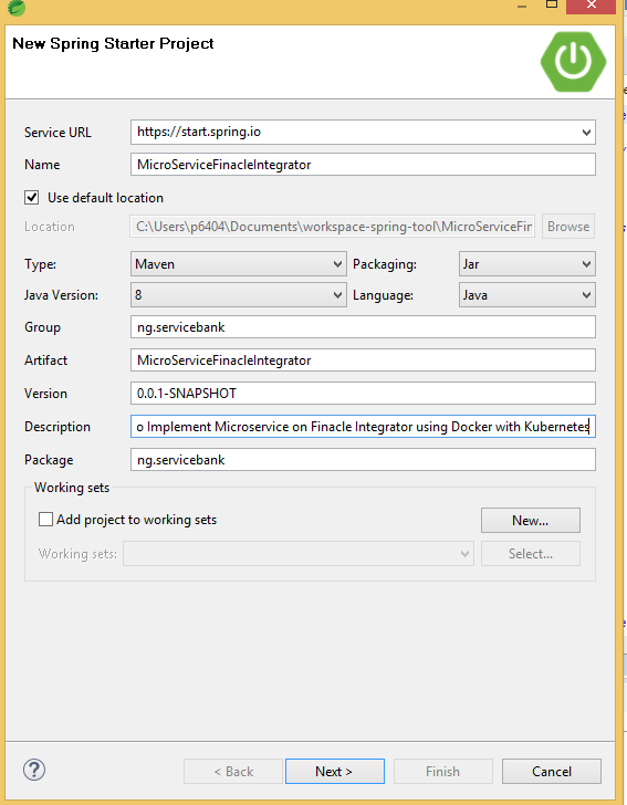 Implementation Of Microservice On Finacle Integrator Using