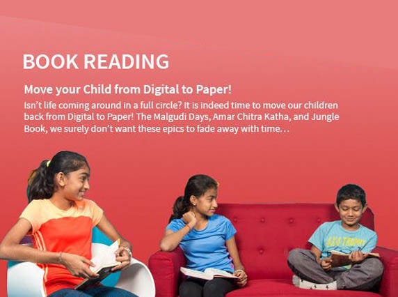 Sign up for Book Reading session. Children are like sponges; research ...