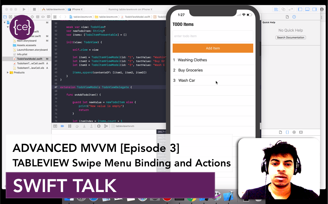 Swift Talk: Advanced MVVM [Episode 3] | by Vish V | Medium