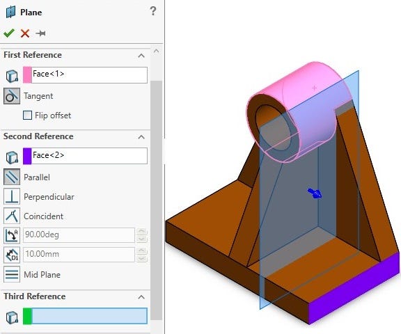 SOLIDWORKS REFERENCE GEOMETRY. An imaginary reference considered while ...