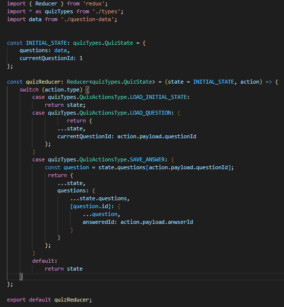 Creating a Quiz app with Reac.js, Typescript, and Redux. Part 2 | by Thacio Pacifico | Medium