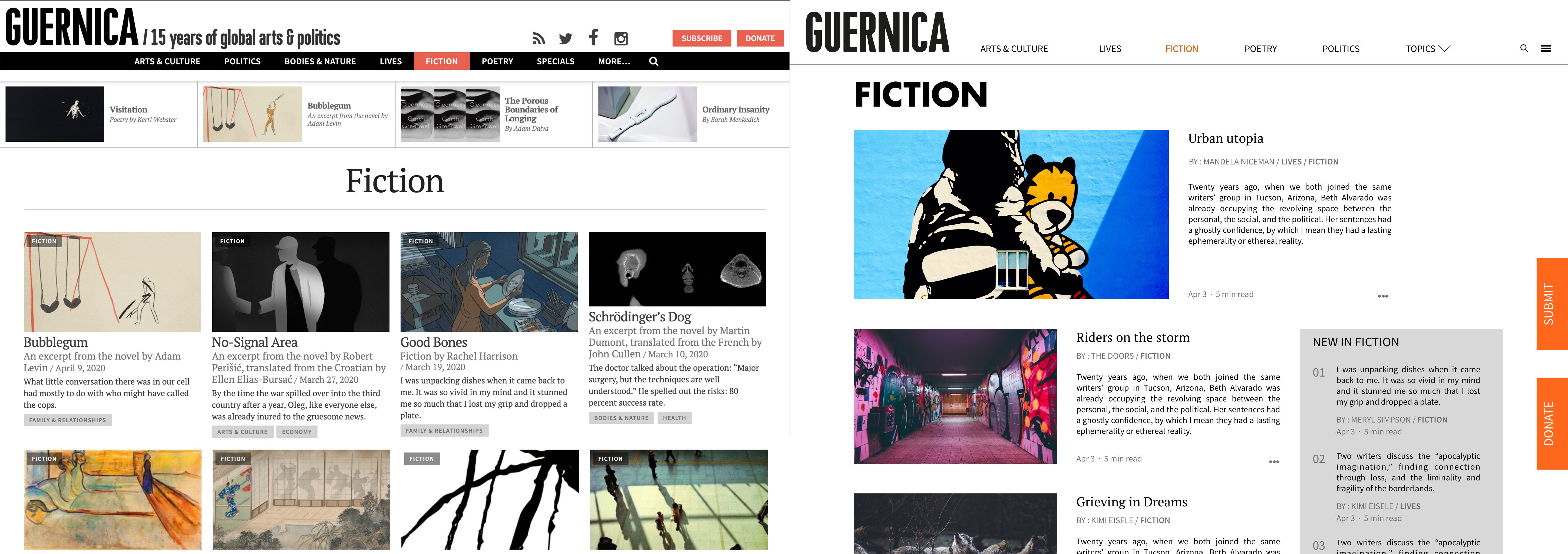 Redesigning Guernica Magazine. And here we are. Almost halfway through ...