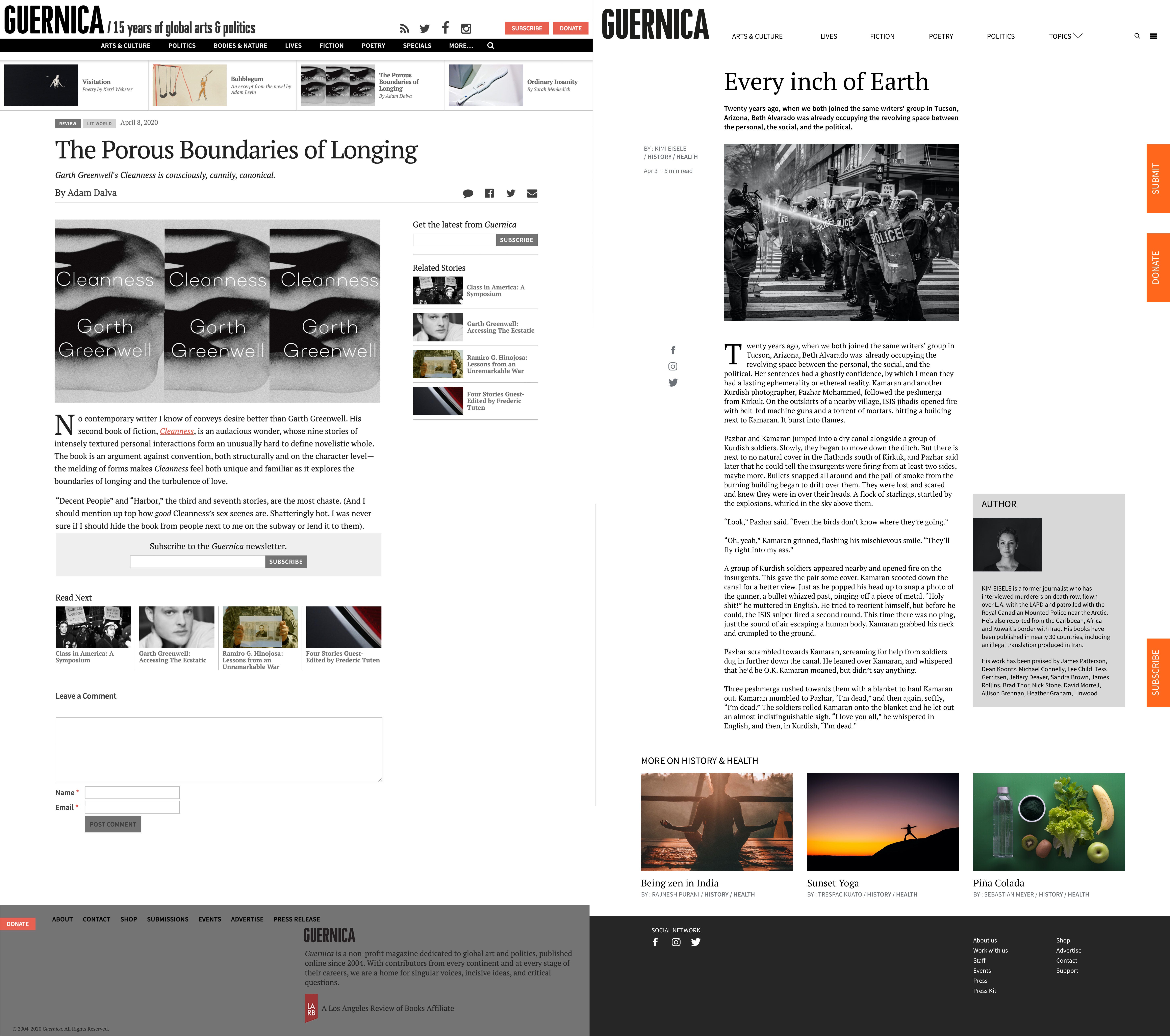Redesigning Guernica Magazine. And here we are. Almost halfway through ...