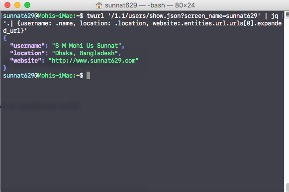 twurl — curl for the Twitter API with jq | by S M Mohi-Us Sunnat | Medium