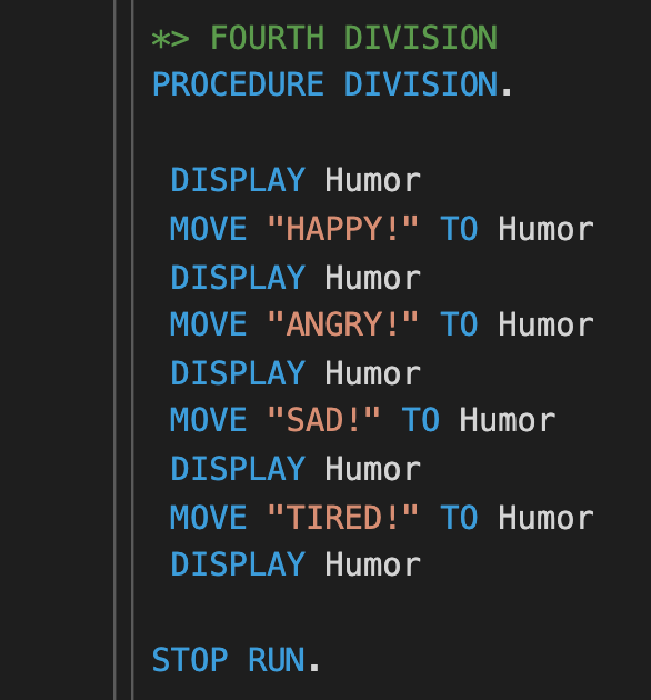 The basics of COBOL programming language. | by Sebastian De Lima | Medium