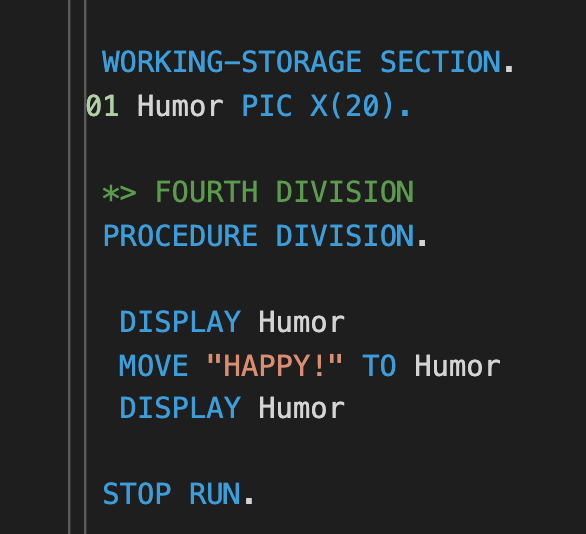 The basics of COBOL programming language. | by Sebastian De Lima | Medium