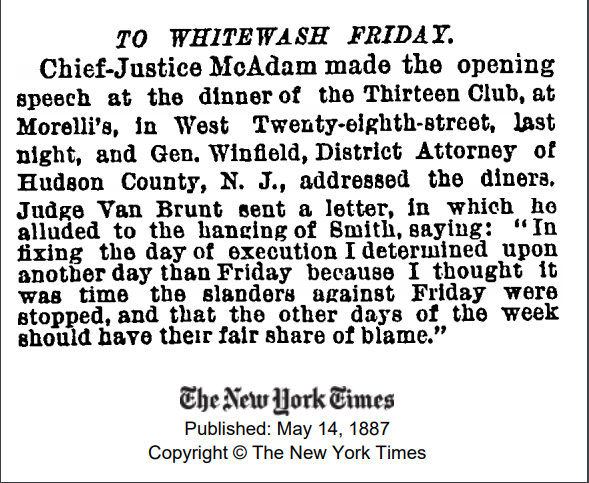 The Thirteen Club — What did a jolly gentlemen’s club have to do with ...