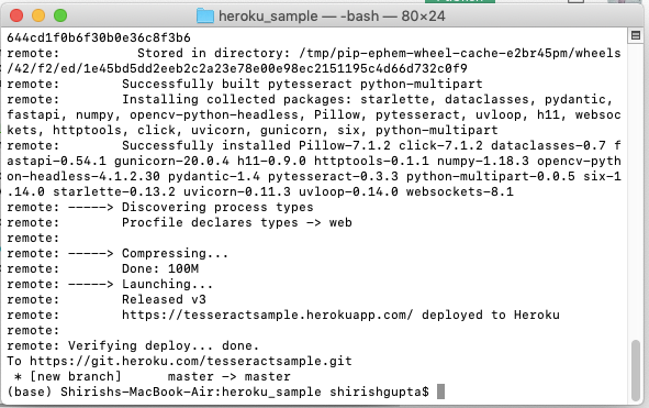 Deploy Python Tesseract Ocr On Heroku By Shirish Gupta Towards Data Science 0636