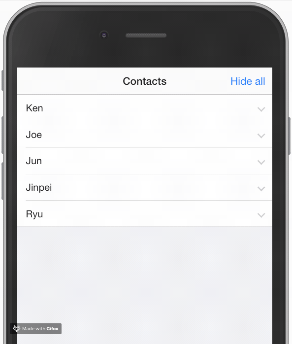Expandable list items in Onsen UI 2.10 | by Eric Corson | The Web Tub ...