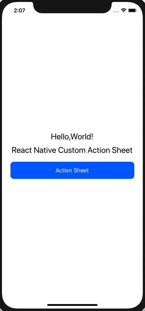 React Native Custom Action Sheet Ios Like Action Sheet In React Native By Karthik