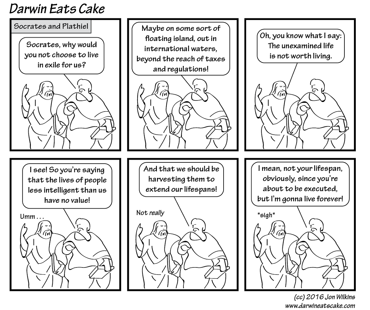Socrates and Plathiel. The new Darwin Eats Cake comic… | by Jon Wilkins ...