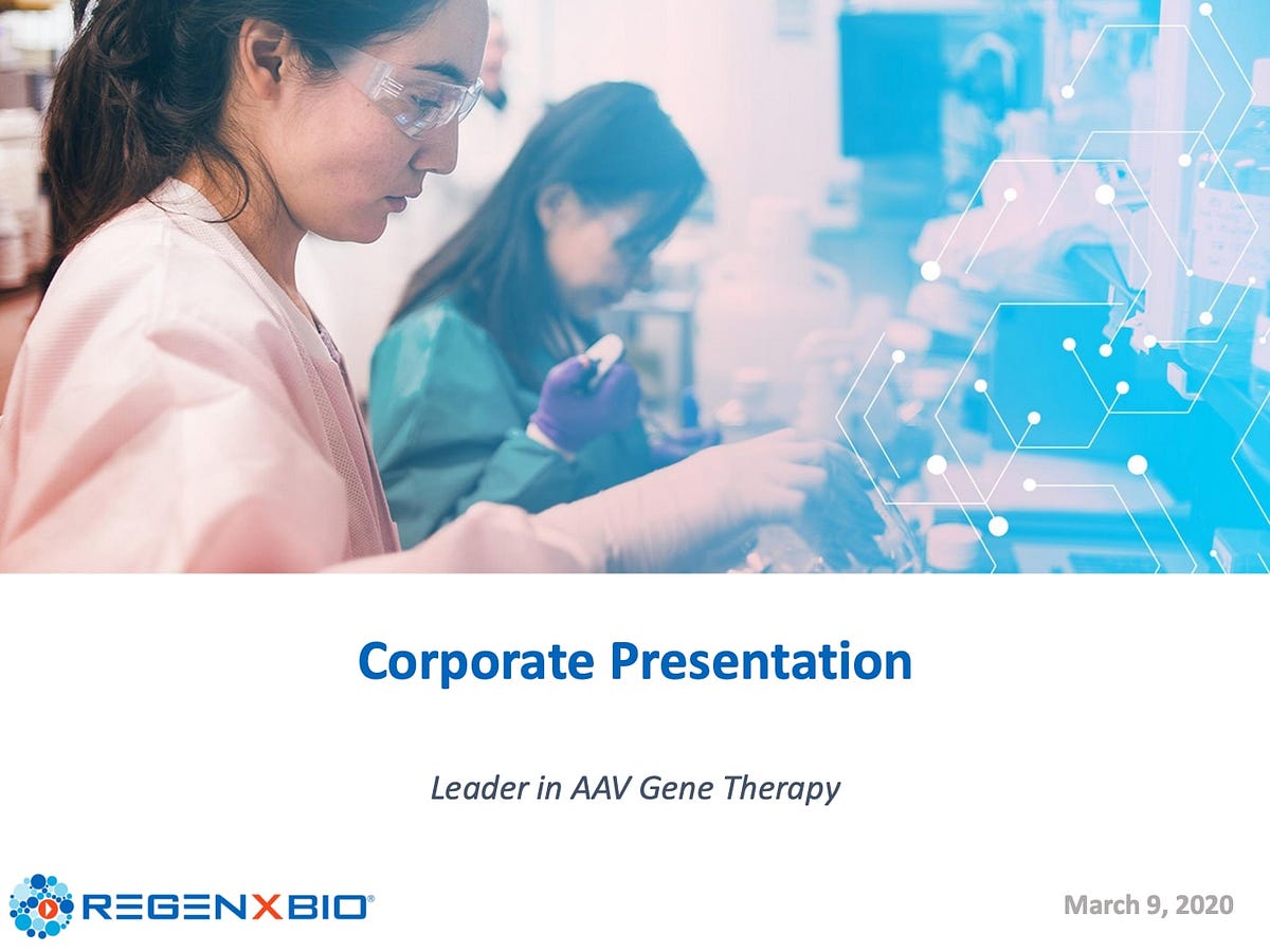 Deck Review with Regenxbio. Get these analyses to your inbox —… | by ...