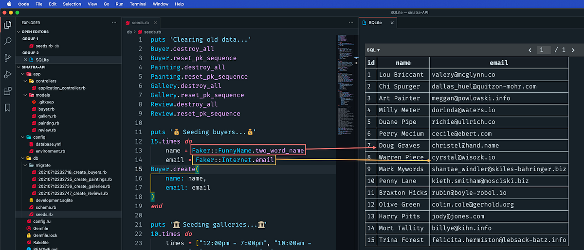 Faker - populate fake data for your database. | by Edward Arias | Medium
