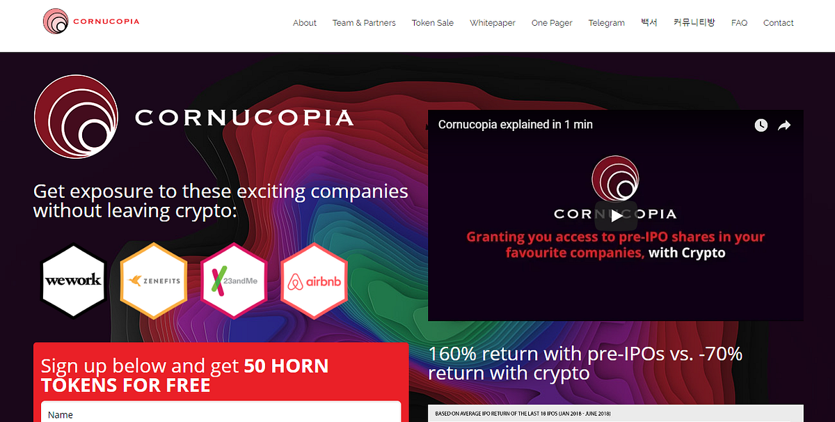 CORNUCOPIA ICO. Cornucopia is a private index funds… | by Mekong | Medium
