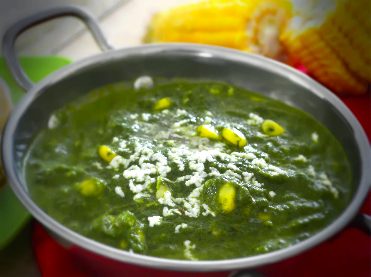 Lehsuni Corn Palak. A recipe by Rohit Mahalley, India | by Greenpeace ...