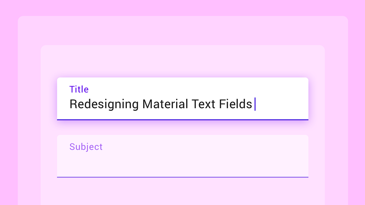 The Evolution of Material Design’s Text Fields | by Susanna Zaraysky | Google Design | Medium