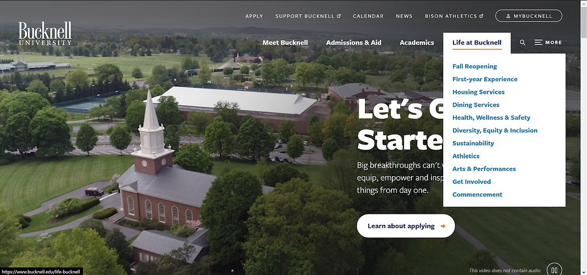The Beautiful Bucknell Website. Bucknell’s website is both beautiful ...