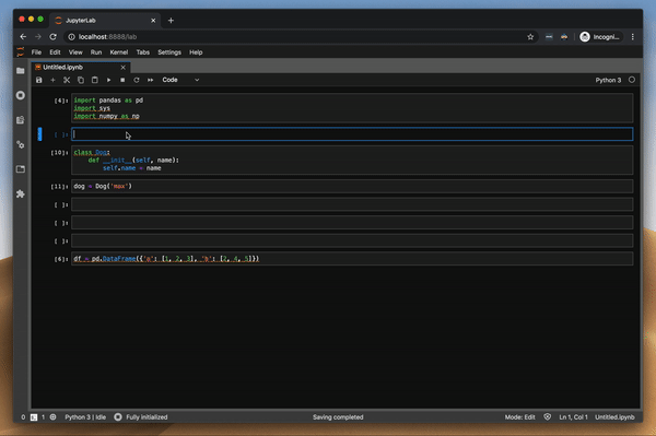 Starting Jupyterlab App Visual Interactive Computing