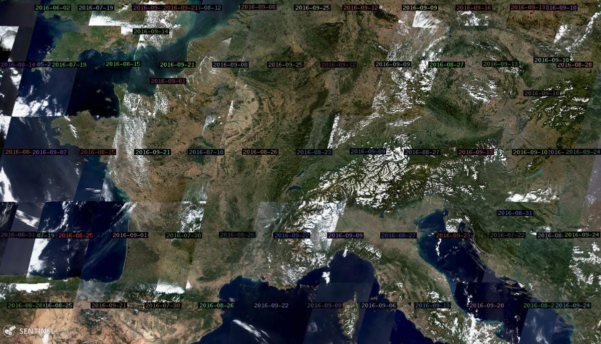 How fast is Sentinel Hub?. For an image like Europe below, for… | by ... How fast is Sentinel Hub?. For an image like Europe below, for… | by ...