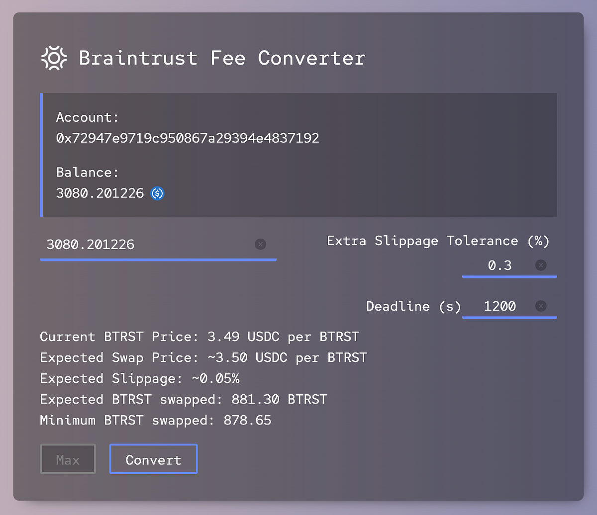 Introducing the Braintrust Fee Converter | by musnit | Snowfork | Medium