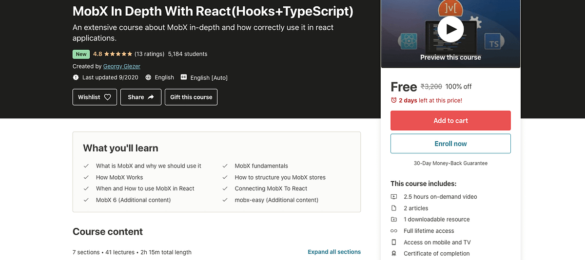 MobX In Depth With React(Hooks+TypeScript) | Free Premium Course | by FresherCooker.in ...