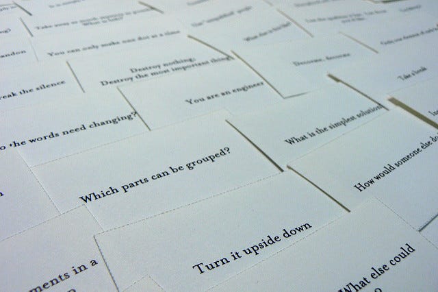 Brian eno oblique strategies card game - sspasa