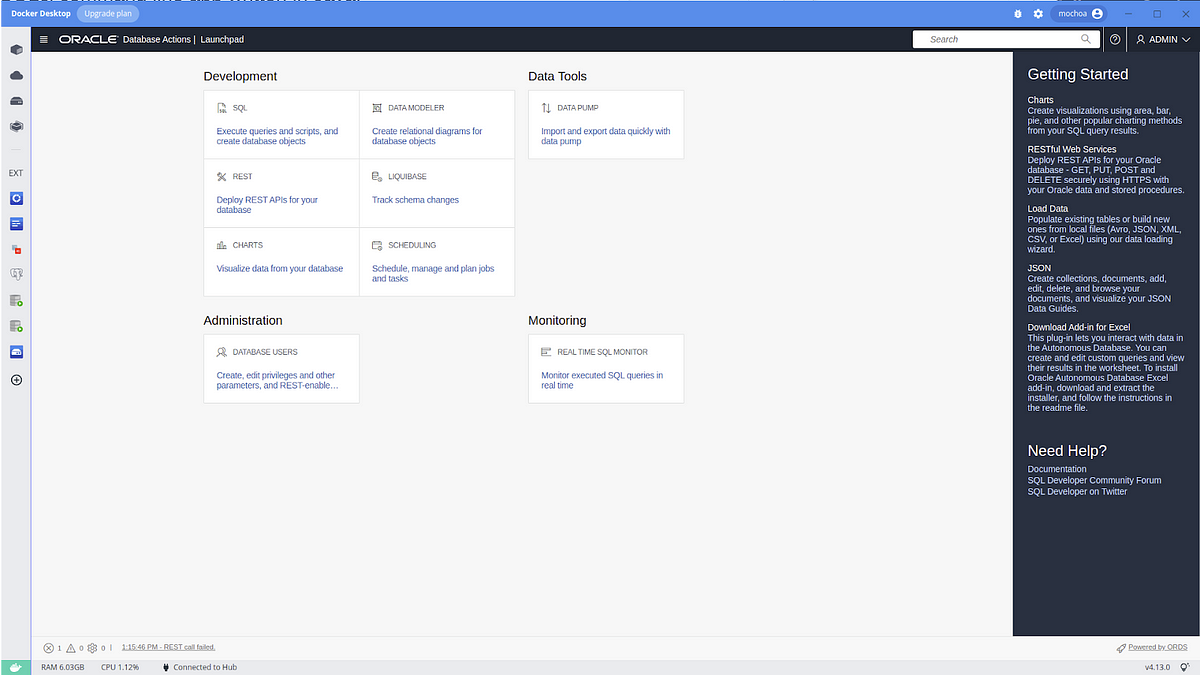 Oracle SQLDeveloper Docker Extension | by Marcelo Ochoa | ITNEXT Oracle SQLDeveloper Docker Extension | by Marcelo Ochoa | ITNEXT