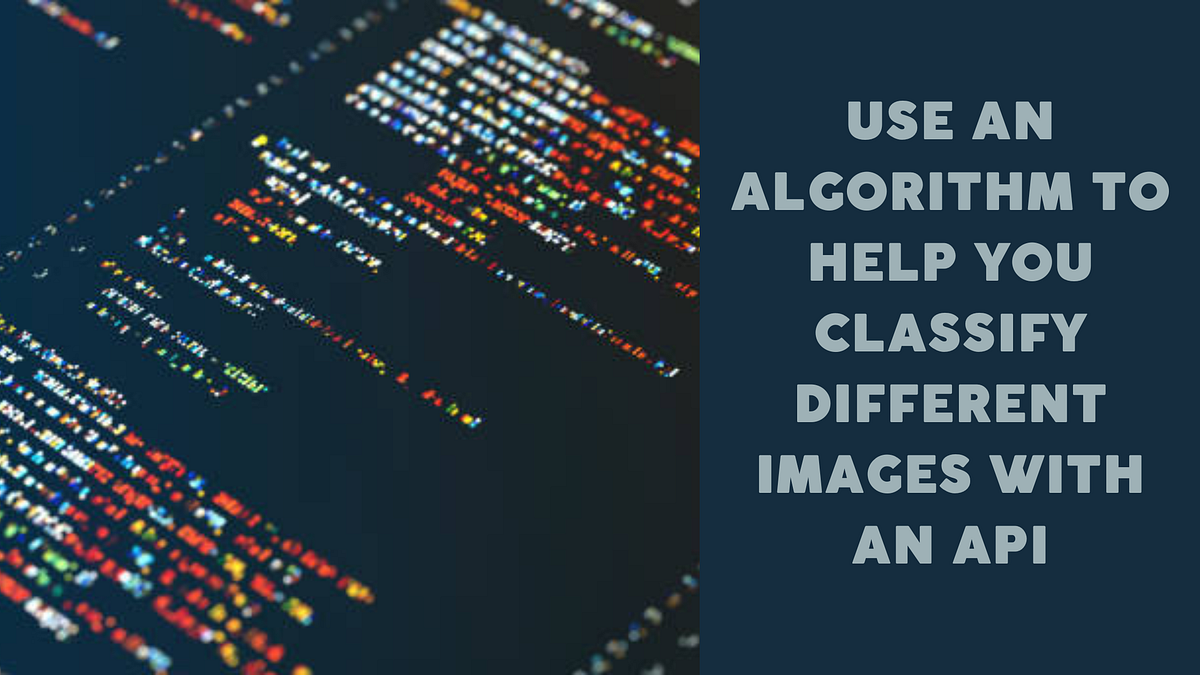 Use An Algorithm To Help You Classify Different Images With An API | by TheStartupFounder.com ...