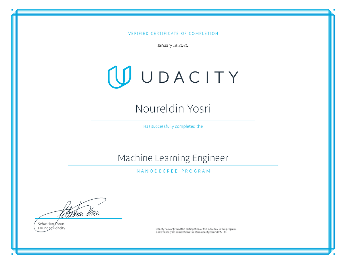 Udacity’s Machine Learning Nano-degree Experience | by Noureldin yosri ...