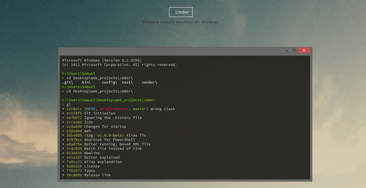 Installing cmder as an alternative windows command line tool | by Ali ...