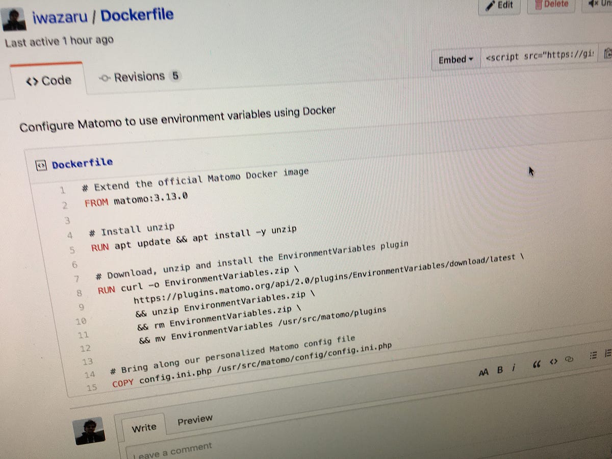 How To Run Matomo In A Docker Container While Passing Database